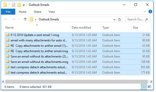 How to save one/multiple emails without attachments in Outlook?