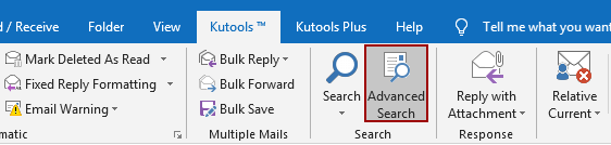 How to save the search filter or criteria for future use in Outlook?