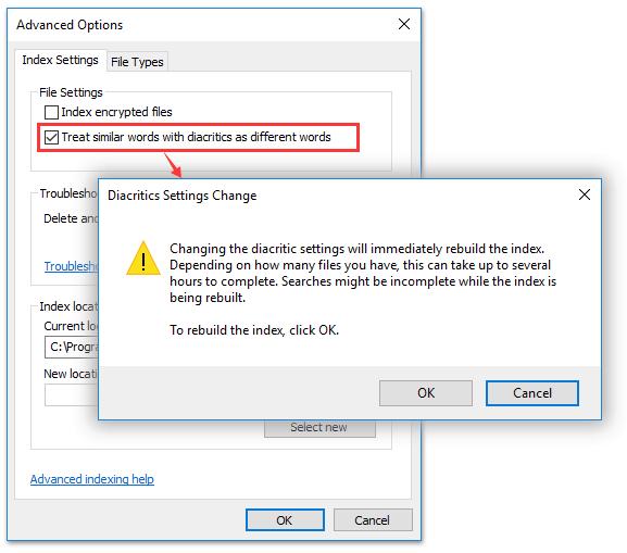 How to search keywords with accents in Outlook?