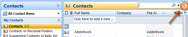 How to search contacts by category in Outlook?