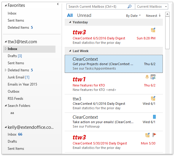 How to search external emails (not from internal domain) in Outlook?