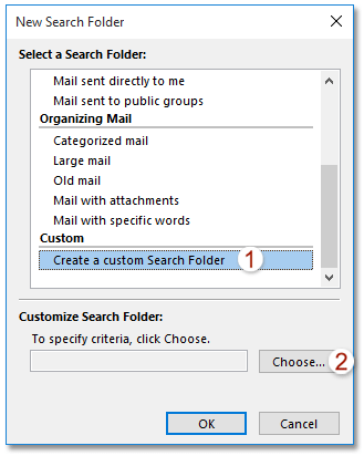 How to create a search folder by dynamic date range in Outlook?