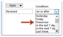 How to create a search folder by dynamic date range in Outlook?