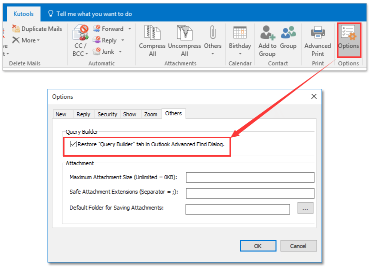 How to create a search folder meeting one or multiple criteria in Outlook?