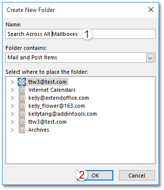 How to create a search folder across multiple Outlook data files/pst ...