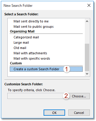 How to create search folder by uncategorized or two/multiple categories in Outlook?