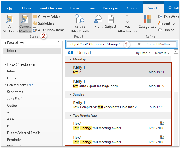 How To Search With Multiple Keywords In Outlook 