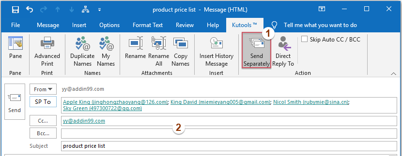 How To Send An Email To Multiple Recipients Individually In Outlook 