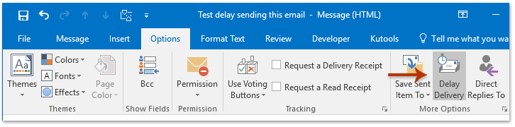 How to send emails x minutes/hours later in Outlook?