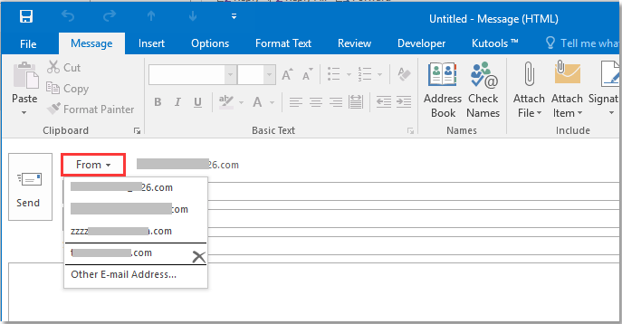 How To Send Email From The Different Address In Outlook 