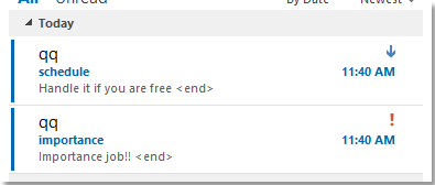 How to send emails with high or low importance in Outlook?