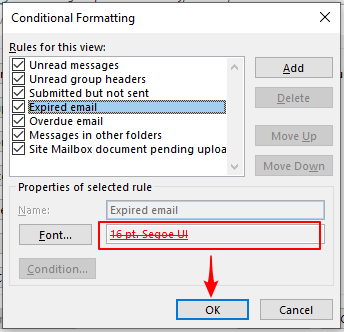 How to Set Appearance Format for Expired Emails in Outlook?