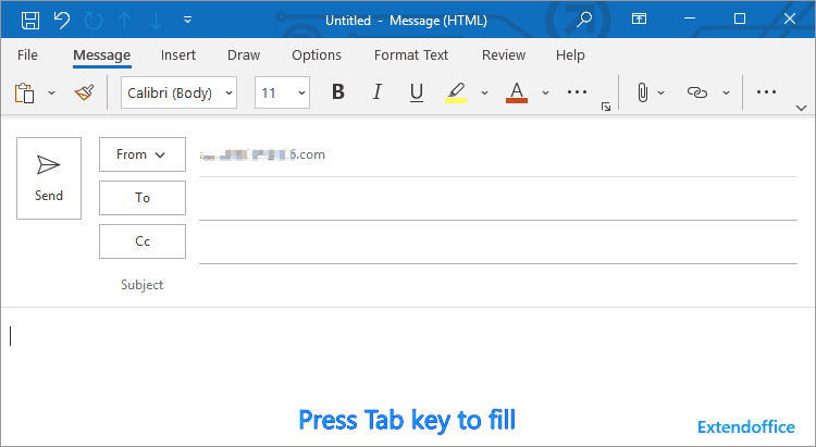 Outlook: How to show autocomplete suggestions when typing