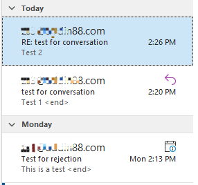 Outlook: How to show email message by conversation