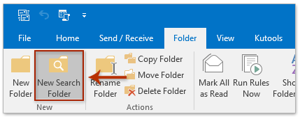 How to show the number of unread items including subfolders in Outlook?