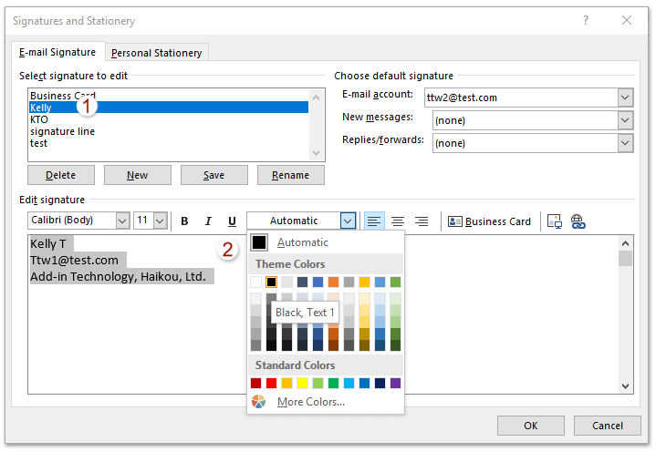 How To Prevent Signature From Changing Font Color When Replying 