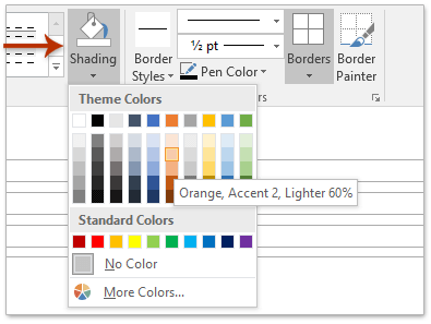 How to add borders/background for table in Outlook signature?