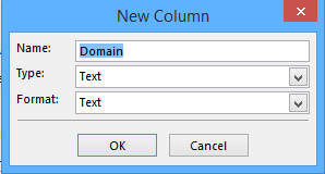 How to sort and group by sender domain in Outlook?