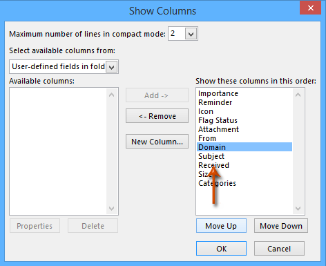 How to sort and group by sender domain in Outlook?