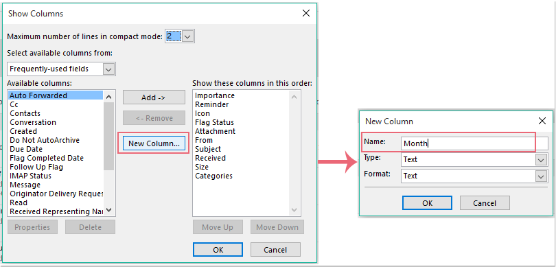 How to group and sort emails by month in Outlook?