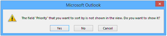 How to sort tasks by priority in Outlook?