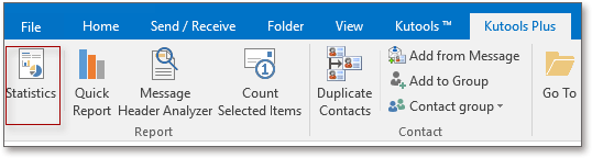 How to create an email statistics report in Outlook?