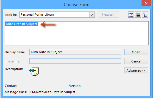 How to auto add date in subject line of Outlook?