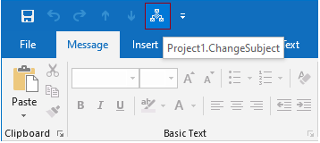 How to create a drop-down list for subjects in Outlook?