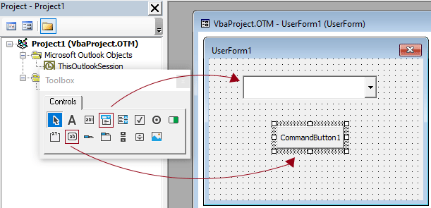 How to create a drop-down list for subjects in Outlook?