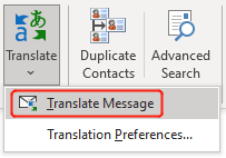 How to quickly translate your email messages in Outlook?