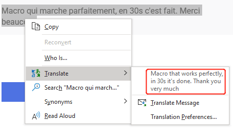 How to quickly translate your email messages in Outlook?