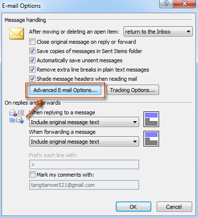 How to turn on/off the alert when emails arrive in Outlook?