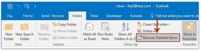 How to undo delete (recover) deleted emails in Outlook?