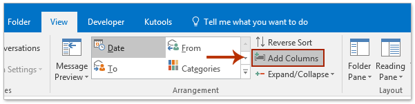 How to add a user defined formula filed in Outlook Inbox folder?