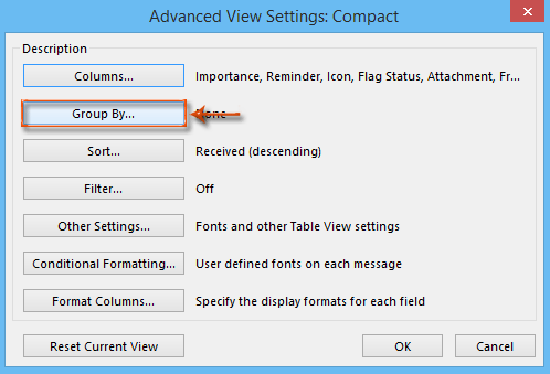 How to view or group email messages by subjects in Outlook?