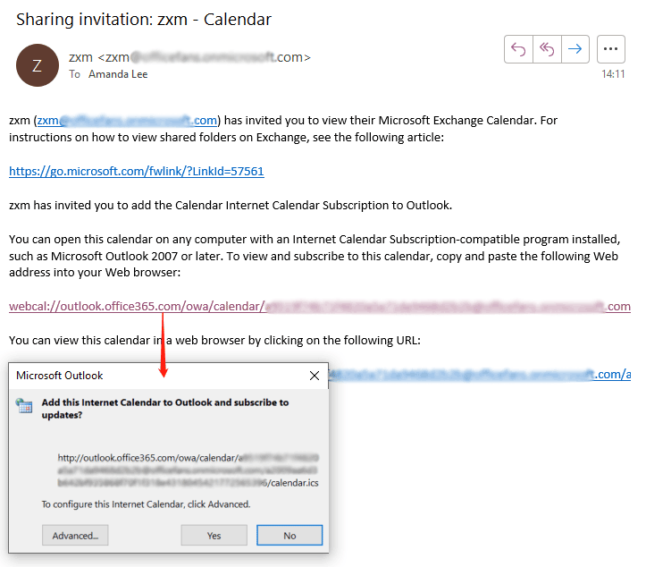 How to view shared calendar in Outlook?