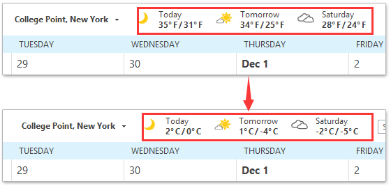How to change the weather temperature unit to Celsius/Fahrenheit in ...