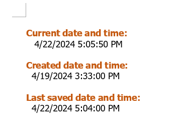 Quickly insert current date and time in Word – (Easy tricks)