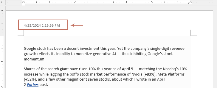 Quickly insert current date and time in Word – (Easy tricks)