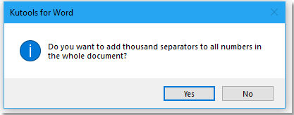 How to add thousand separator to numbers in Word document?