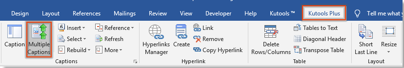 How to automatically add captions to images in Word document?