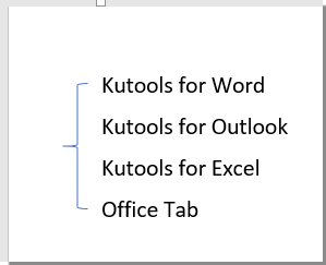 How to bracket over multiple lines of text in Word document?
