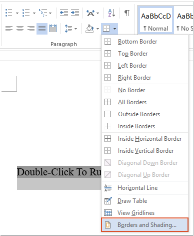 How to apply a button to run a macro code in Word document?