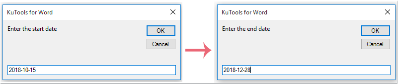 How to calculate days or hours between two dates or times In Word document?