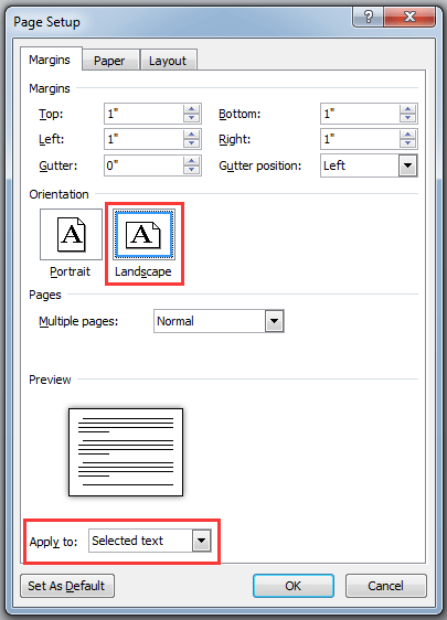 How To Change Orientation Of One Page In Word 