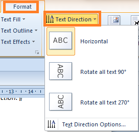 How to change text direction in Word?