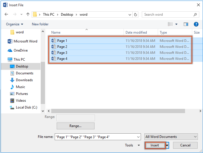 How To Combine Multiple Documents Into One PDF File In Word 
