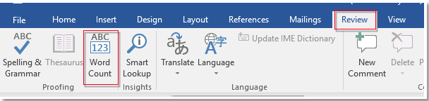 How to count including spaces/footnotes/textboxes or not in Word document?