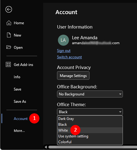 How to Change Microsoft Word to Dark Mode