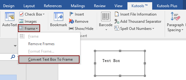 How to add comment to text within a text box in Word document?